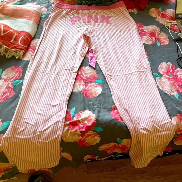 PINK Victoria's Secret | Pants & Jumpsuits | Rare Vs Pink Stripped ...